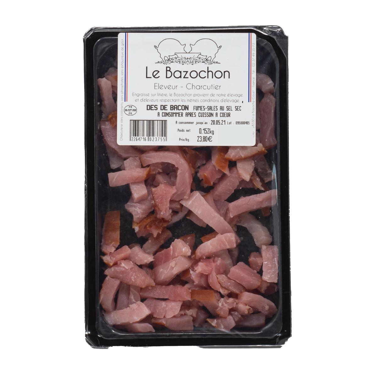 Dés de Bacon fumés salés - Acompte - Le Panier de la Ferme
