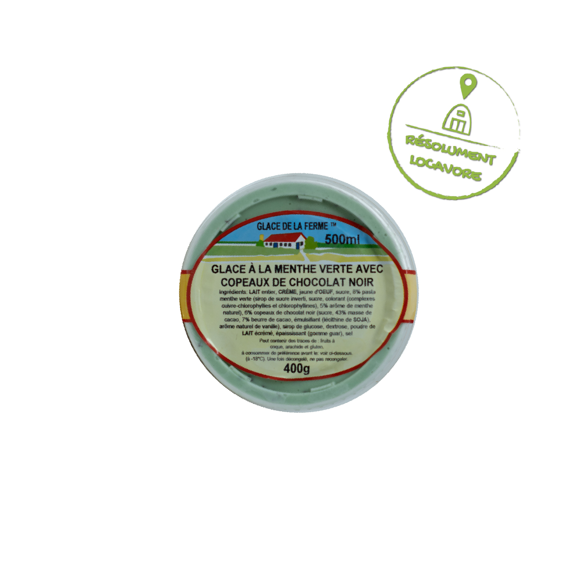 Glace à la menthe verte – 500ml - Le Panier de la Ferme